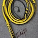 4 to 12 Feet Long 12 Plaits Yellow and Black Real Whip Top Grain Leather Heavy Duty Easy ...
