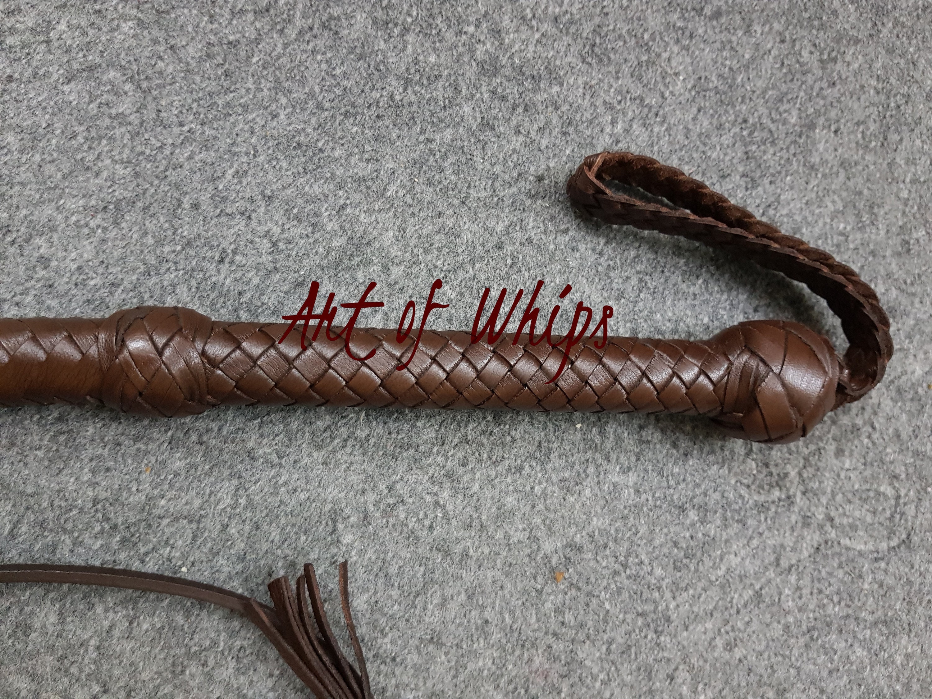 4 Feet 12 Plaits Chocolate Brown Whip Real Top Grain Leather - Etsy