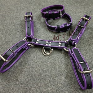 Brand New Leather Bicep Straps Pair With Men Leather Adjustable Chest ...