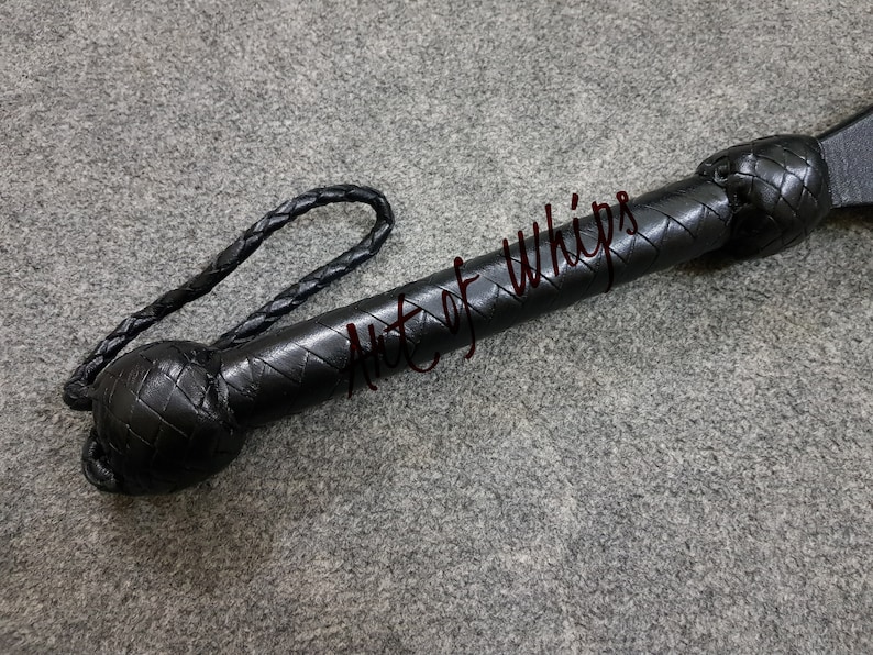 Flogger Real Leather Braided 4 Slapper Crop Flogger Whip Dragon Tail ...