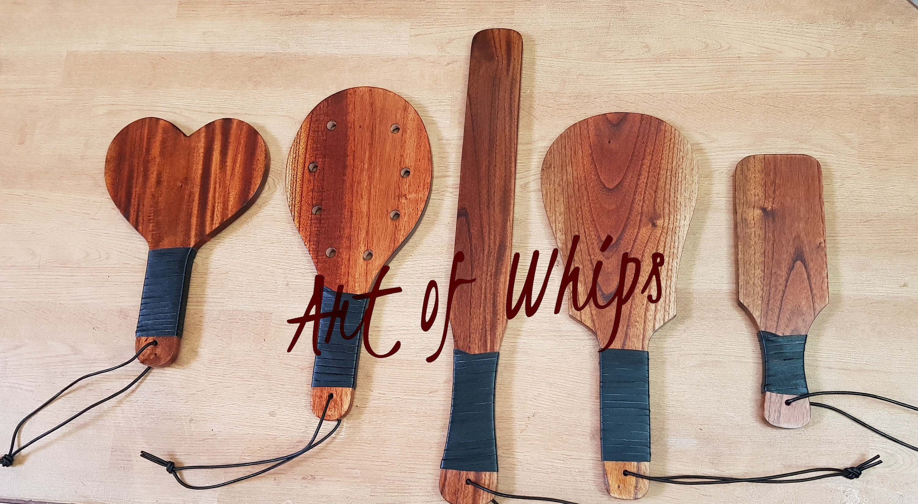 Hardwood Spanking Paddle 5 Pcs Set Wood Slapper Adult Play - Etsy UK