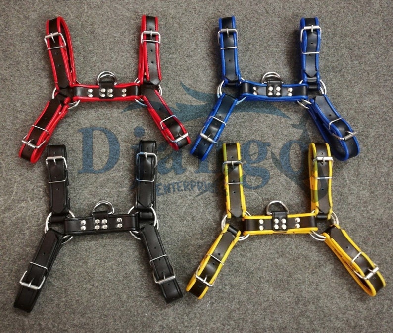 Men LEATHER Harness Adjustable Chest Straps Half HARNESS - Etsy