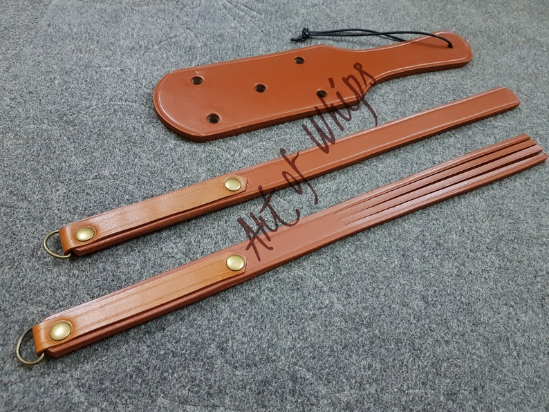 Premium Leather Handmade Slave Spanking Paddle 5 Pcs Set Best - Etsy UK