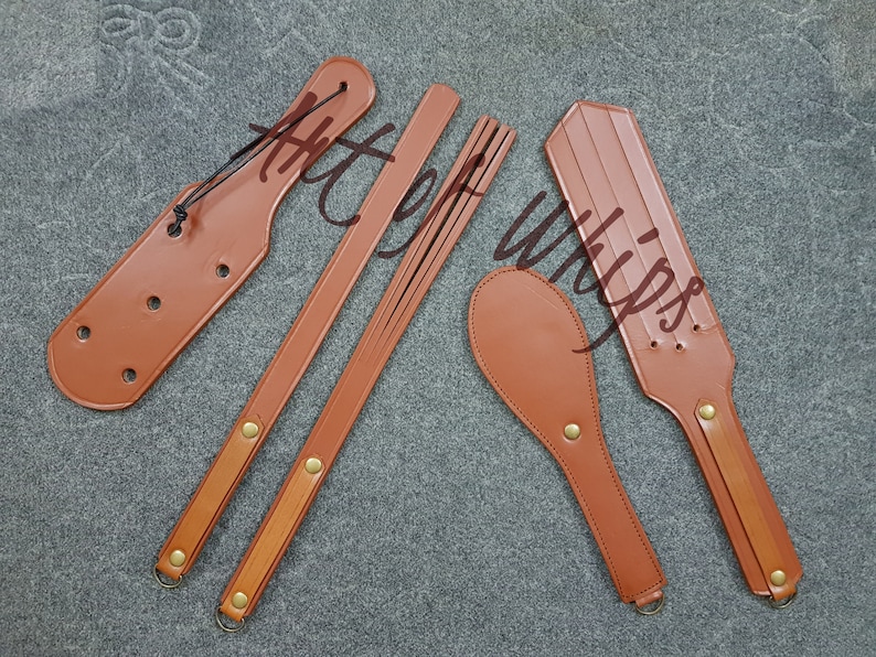 Premium Leather Handmade Slave Spanking Paddle 5 Pcs Set Best - Etsy UK