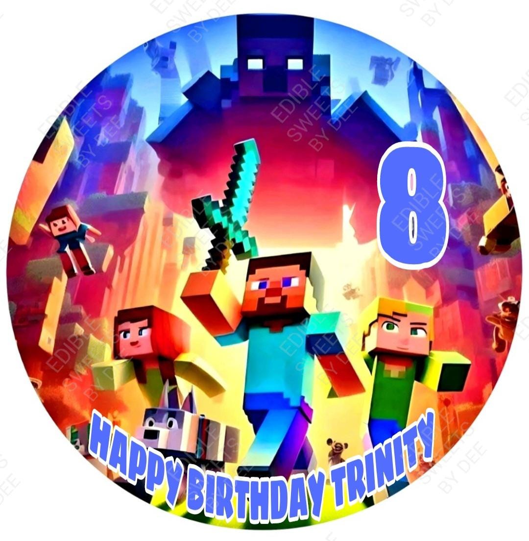 Minecraft Edible Cake, Cupcake, Cookie Image Toppers PREMIUM Sheets - Etsy