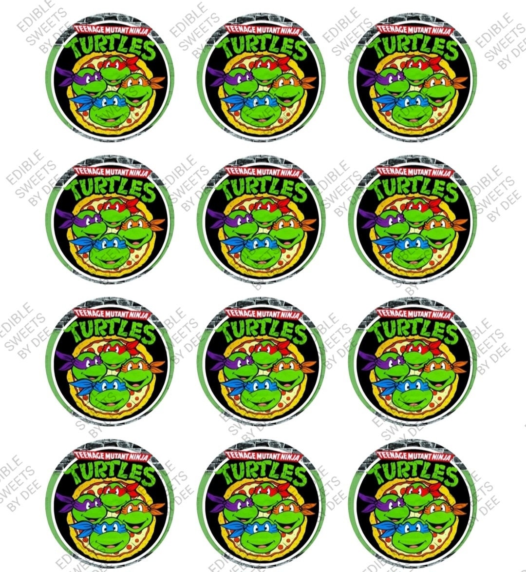 TMNT Birthday Edible Toppers - Etsy