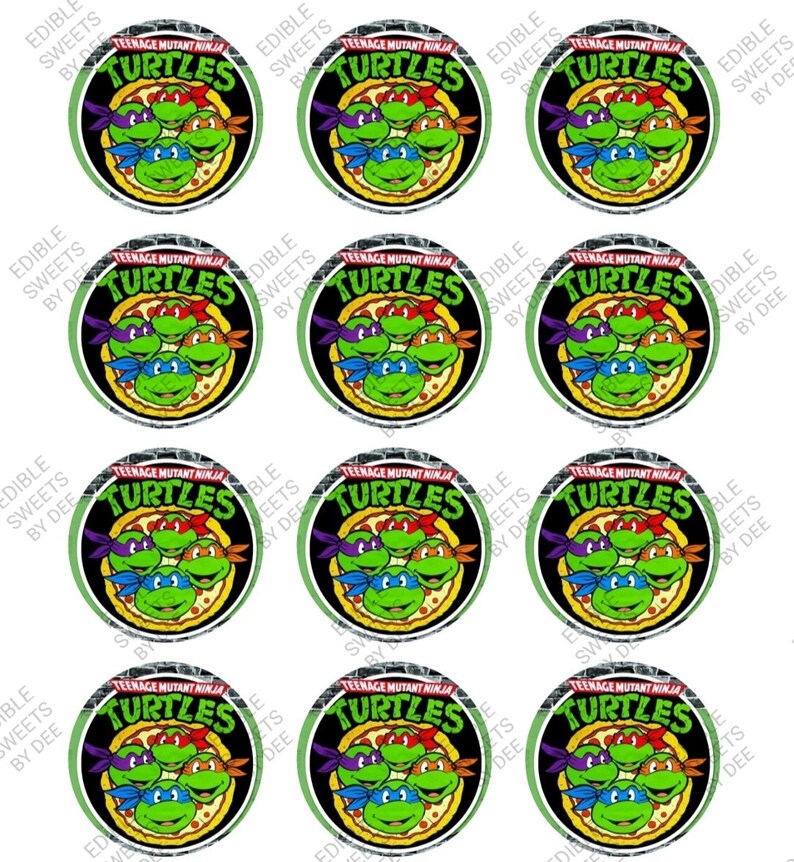 TMNT Birthday Edible Toppers - Etsy