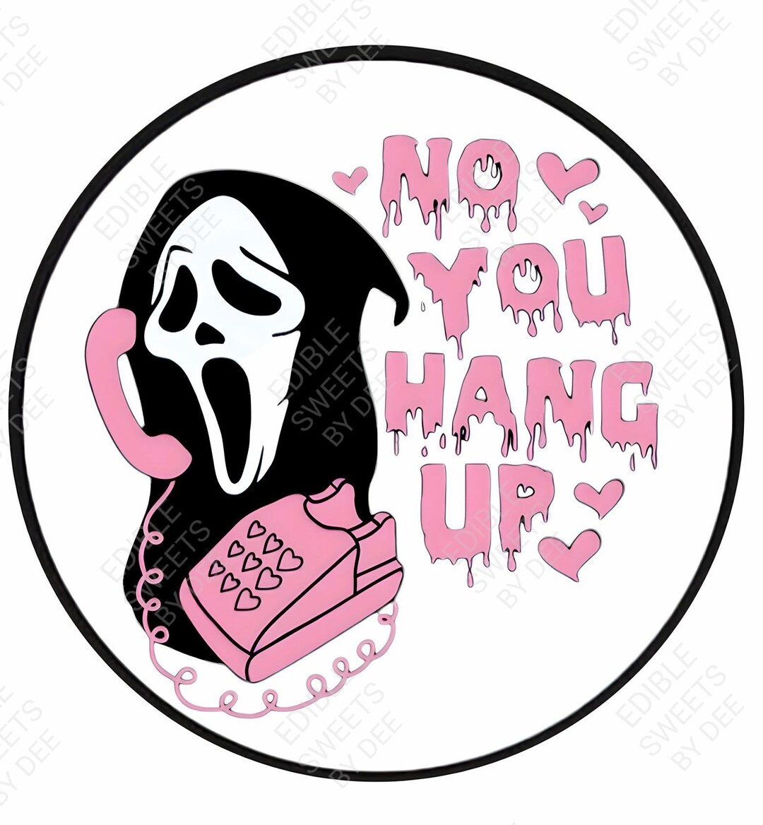 Scream No You Hang up Birthday Edible Cupcake, Cake, Cookie Image ...