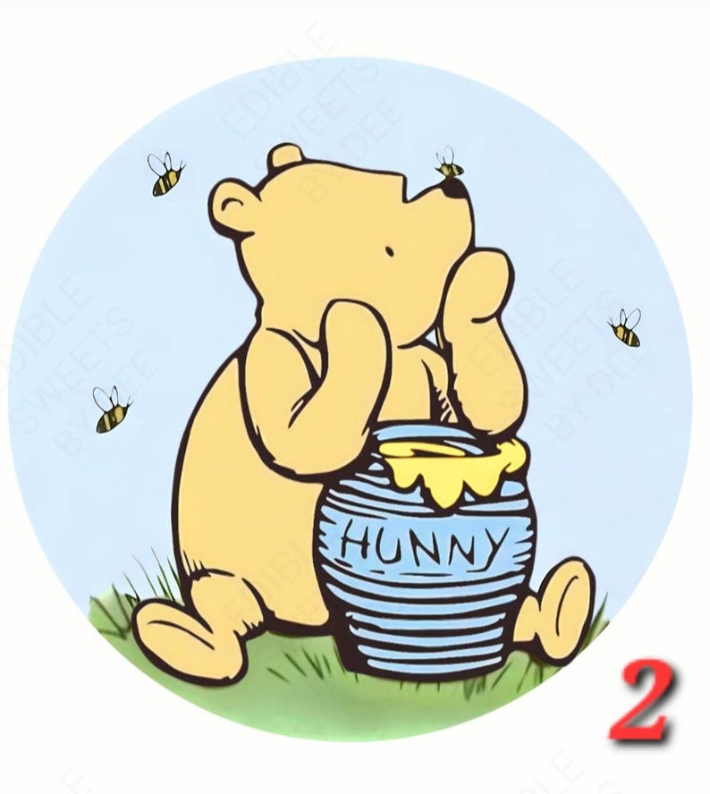 Winnie the Pooh Edible Cake Toppers, Baby Shower, Birthday - Etsy