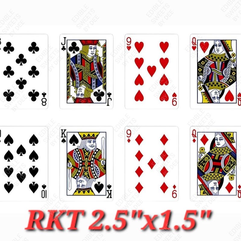 Playing Card Cake Topper - Etsy