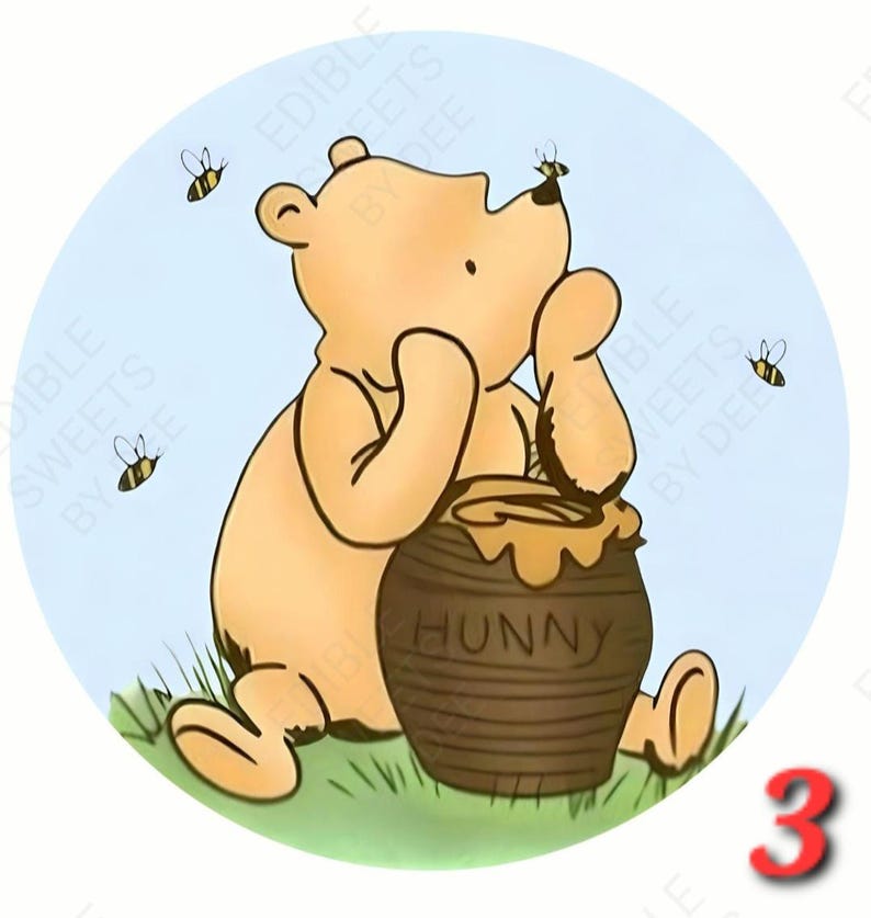 Winnie the Pooh Edible Cake Toppers, Baby Shower, Birthday - Etsy