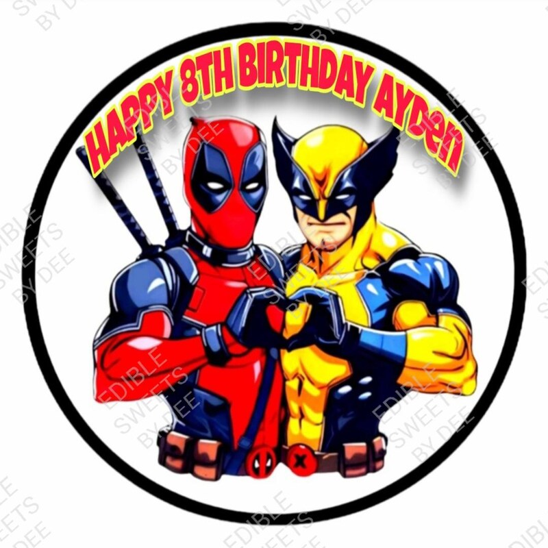 Deadpool and Wolverine Cake Topper - Etsy