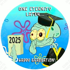 Squidward Graduation Cake Topper - Etsy