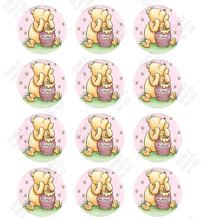 Winnie the Pooh Edible Cake Toppers, Baby Shower, Birthday - Etsy