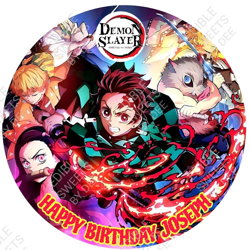 Demon Slayer Cake Topper - Etsy
