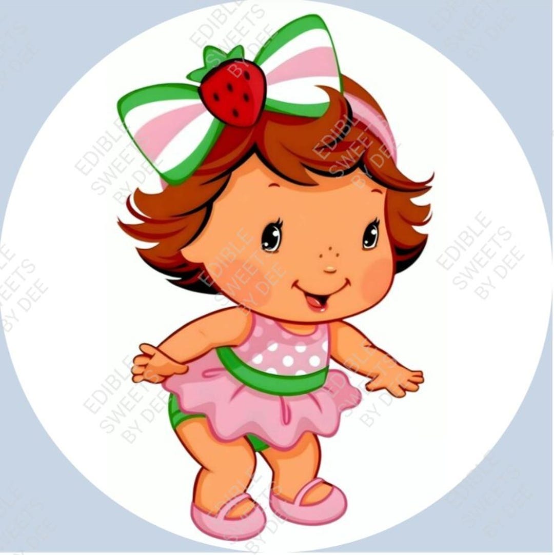 Strawberry Shortcake Baby Edible Cupcake, Cake, Cookie Image Toppers ...