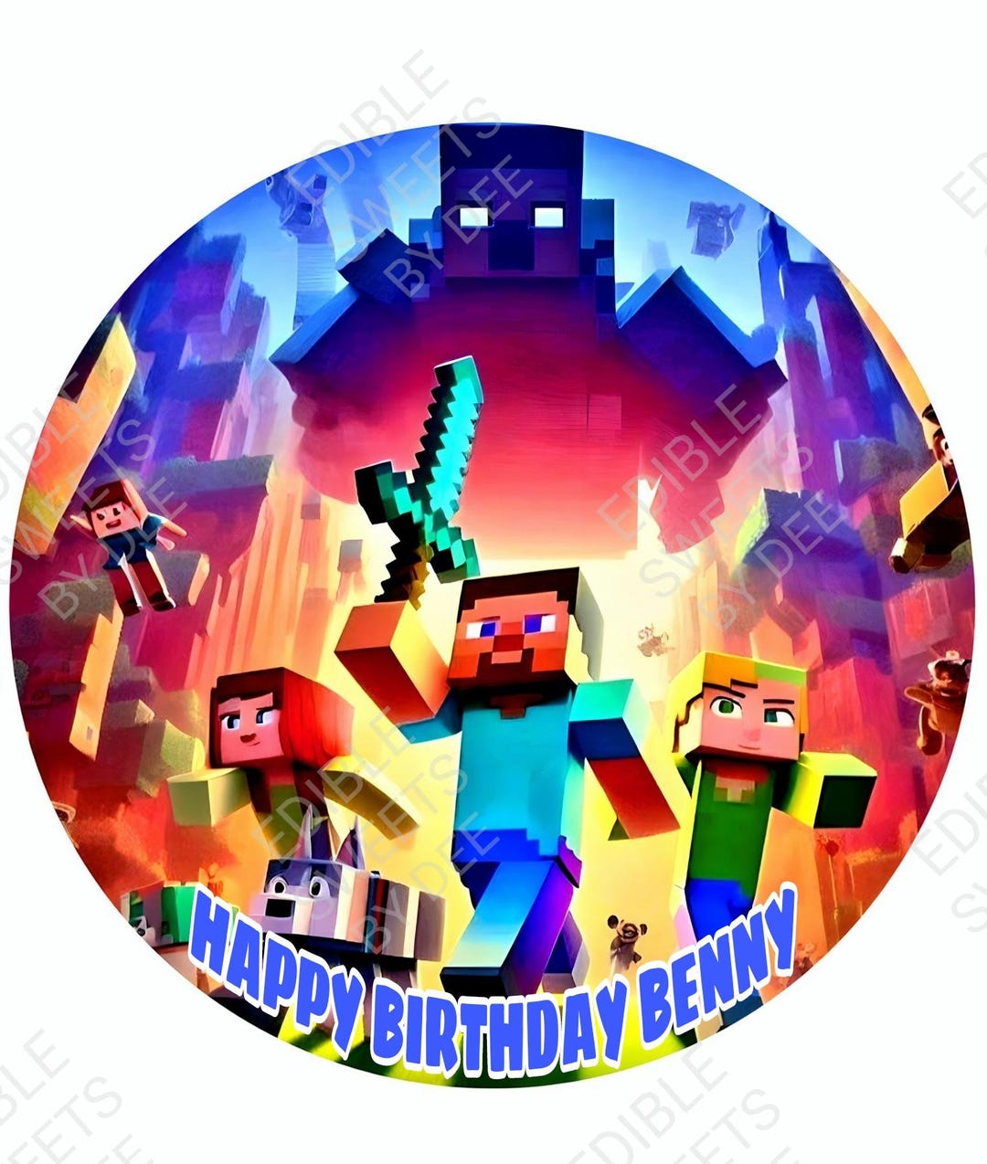 Minecraft Edible Cake, Cupcake, Cookie Image Toppers PREMIUM Sheets - Etsy