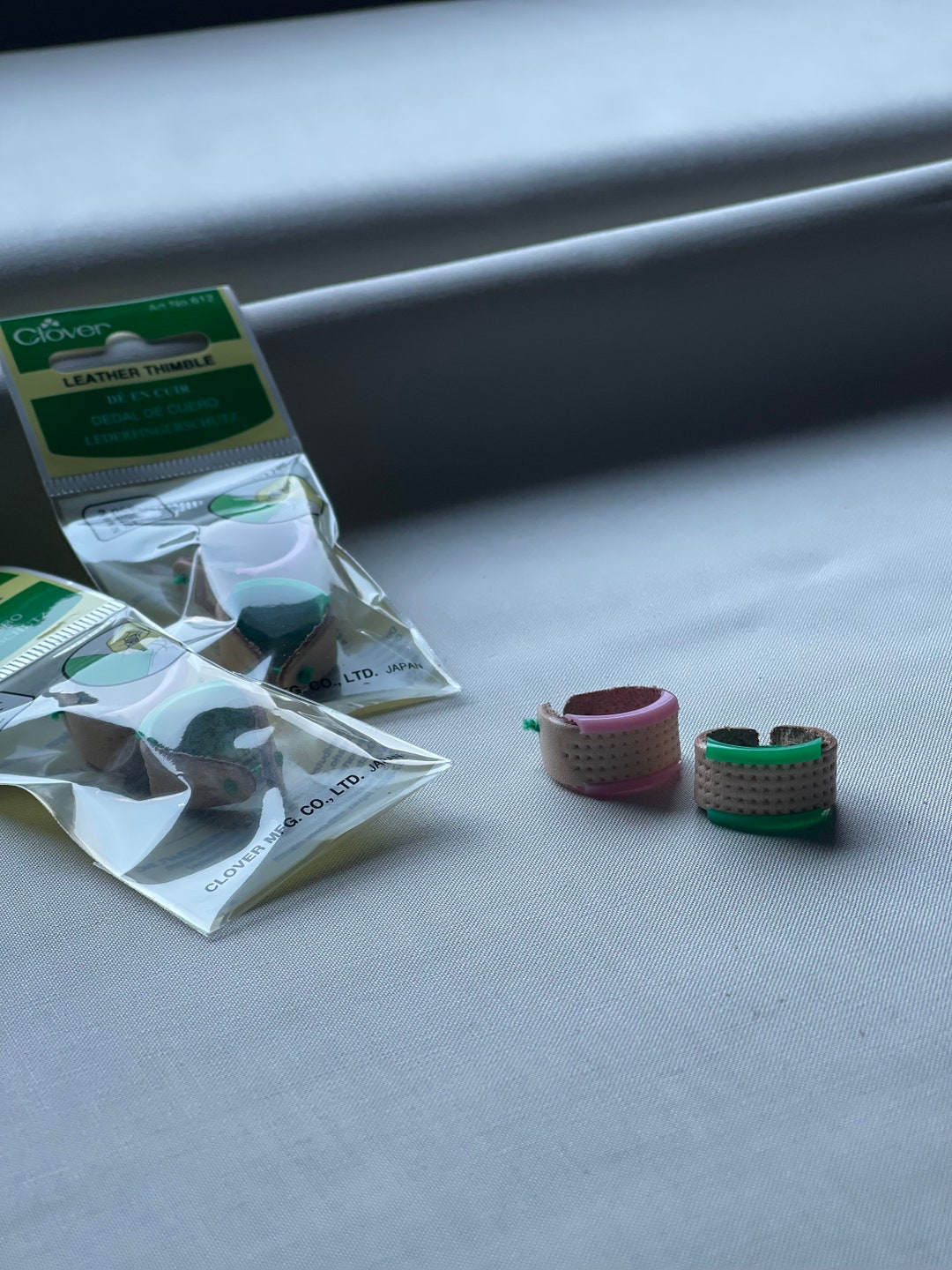Leather Finger Thimbles 2 per Package by Clover - Etsy