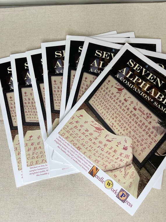 Sewing & Needlecraft 2 color red and cream needlework Seven Red ...