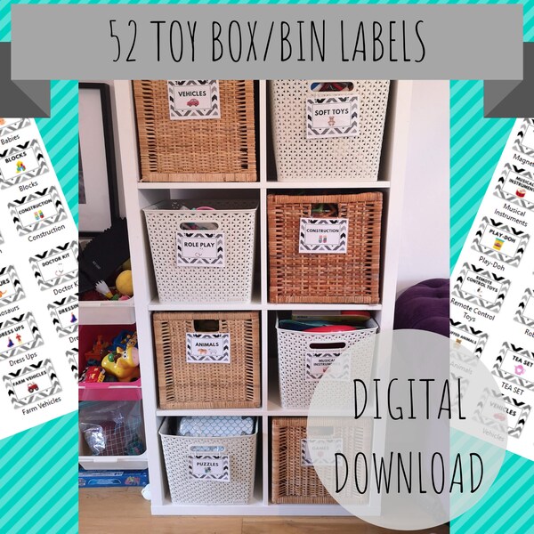 Toy Organization Labels Printable - Etsy