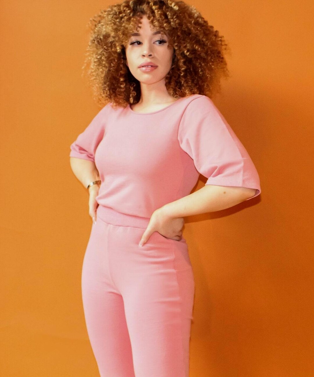 Pink Cotton French Terry Jogger Jumpsuit: Low Back Lounge Set - Etsy