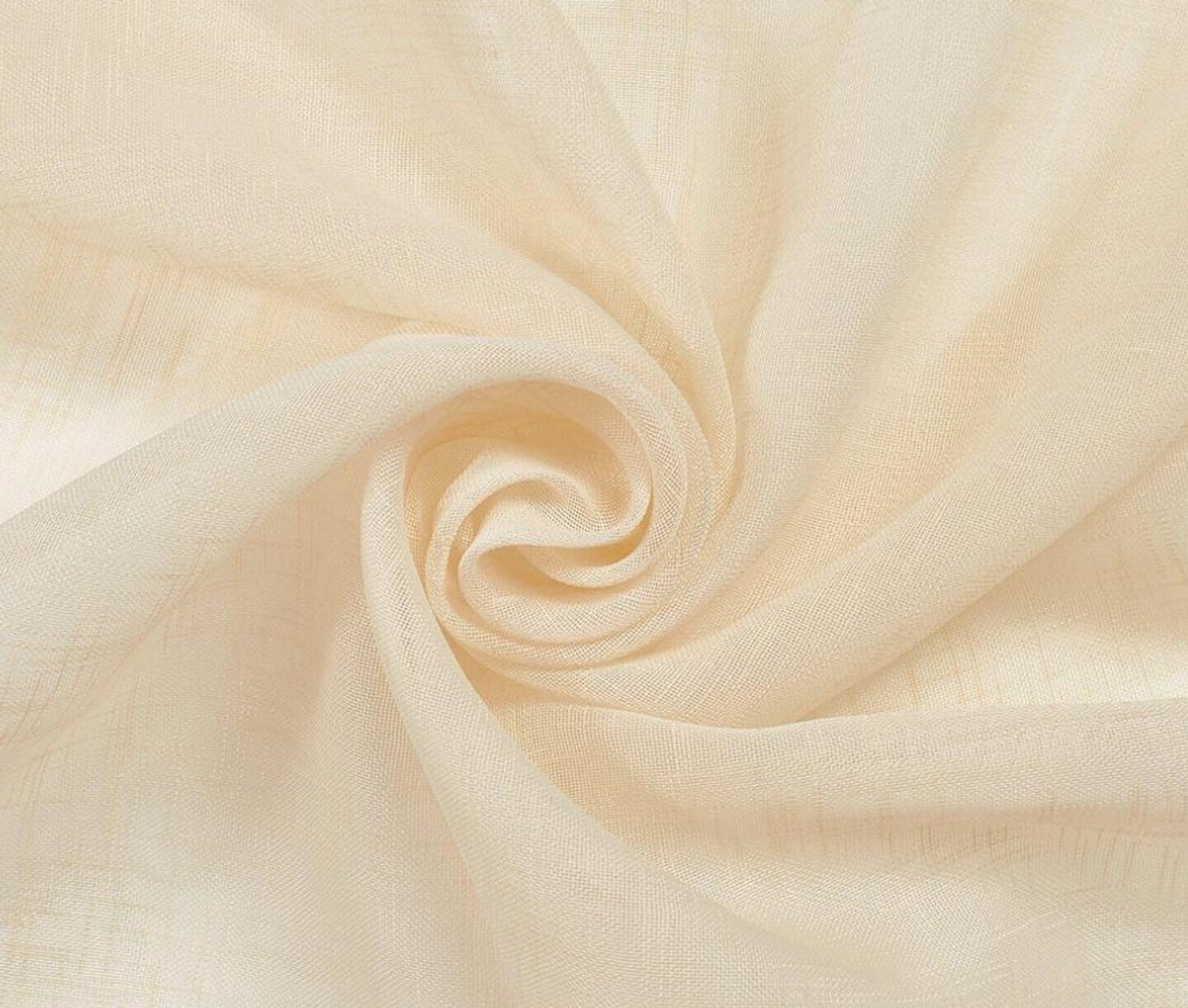 Linen-look Sheer China Cabinet Curtain: Custom Kitchen Panel - Etsy