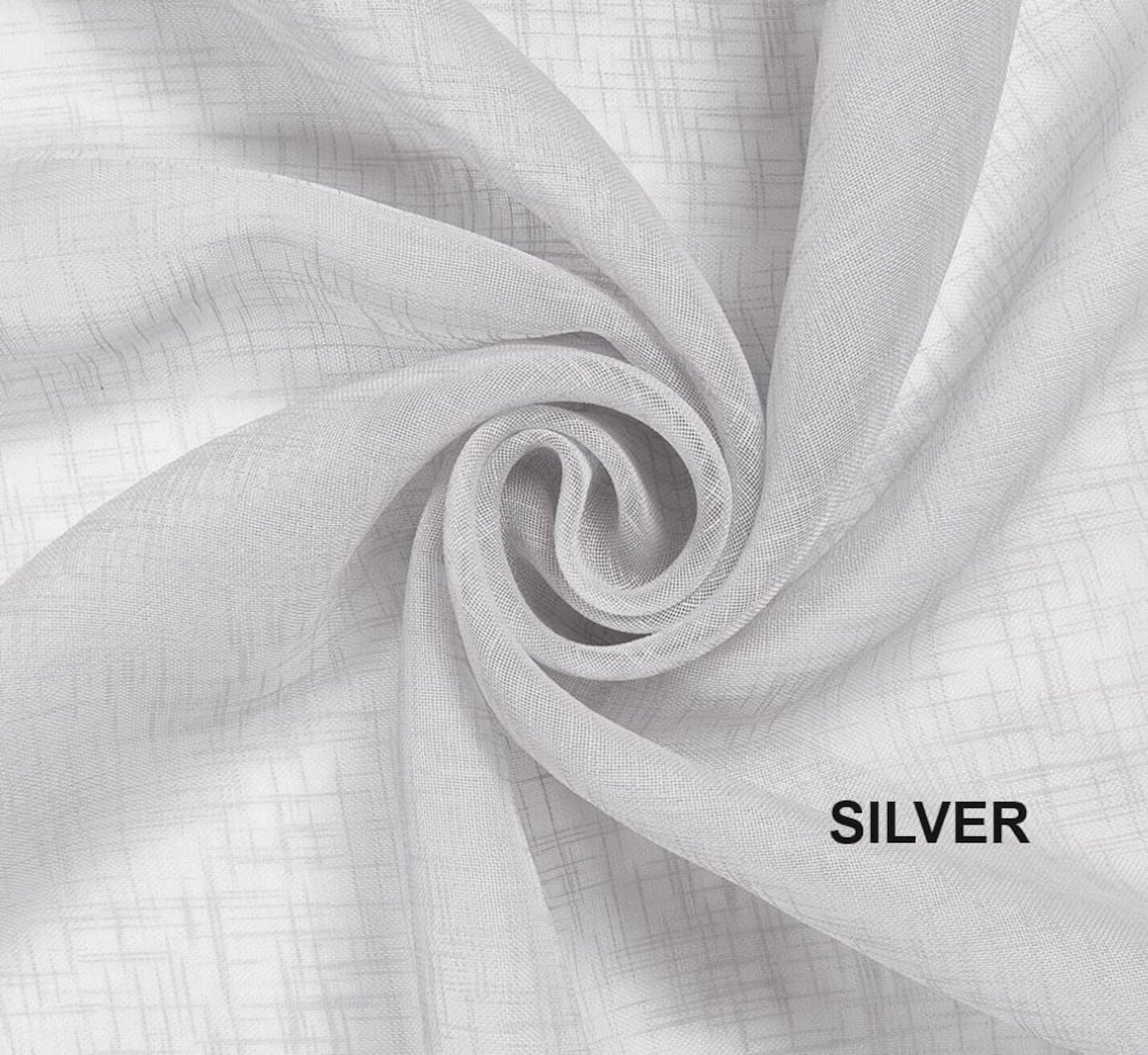 Linen-look Sheer China Cabinet Curtain: Custom Kitchen Panel - Etsy