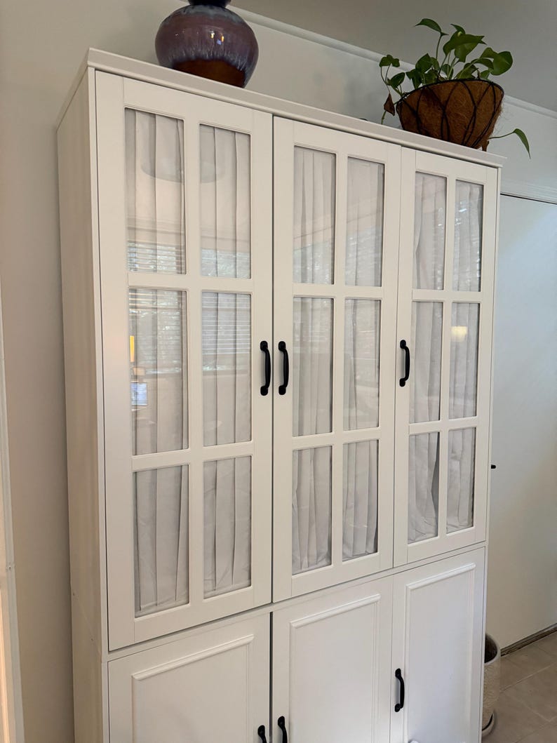 Custom Cotton Cabinet Curtain: Kitchen & Closet Panel - Etsy