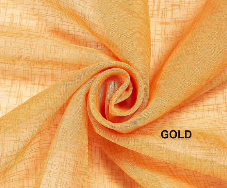 Linen-look Sheer China Cabinet Curtain: Custom Kitchen Panel - Etsy