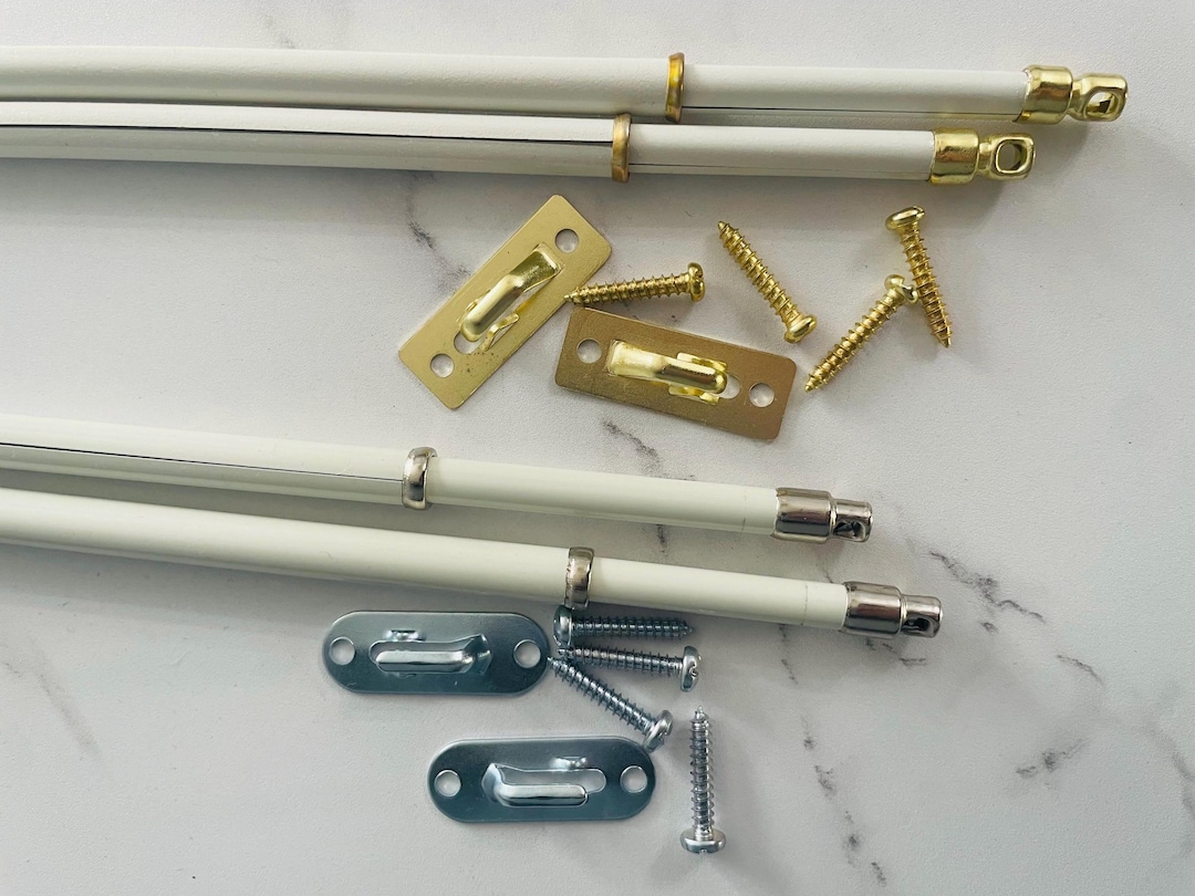 Custom Sash Curtain Rods: Off-white, Silver or Brass Hardware - Etsy
