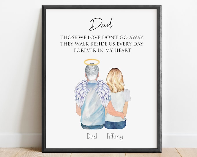 Loss of Father Gift, Custom Dad Memorial Gift, Sympathy Gift, Family ...