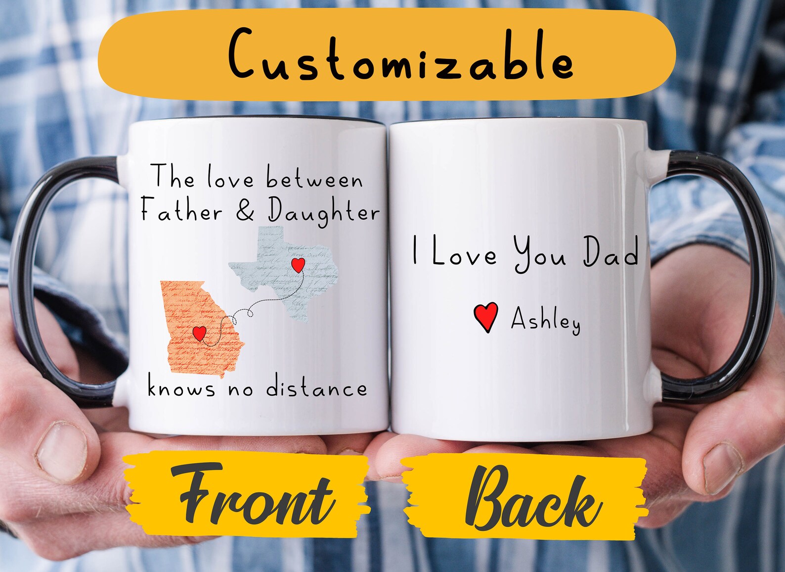 Long Distance Father Daughter Gift Father's Day Gift - Etsy