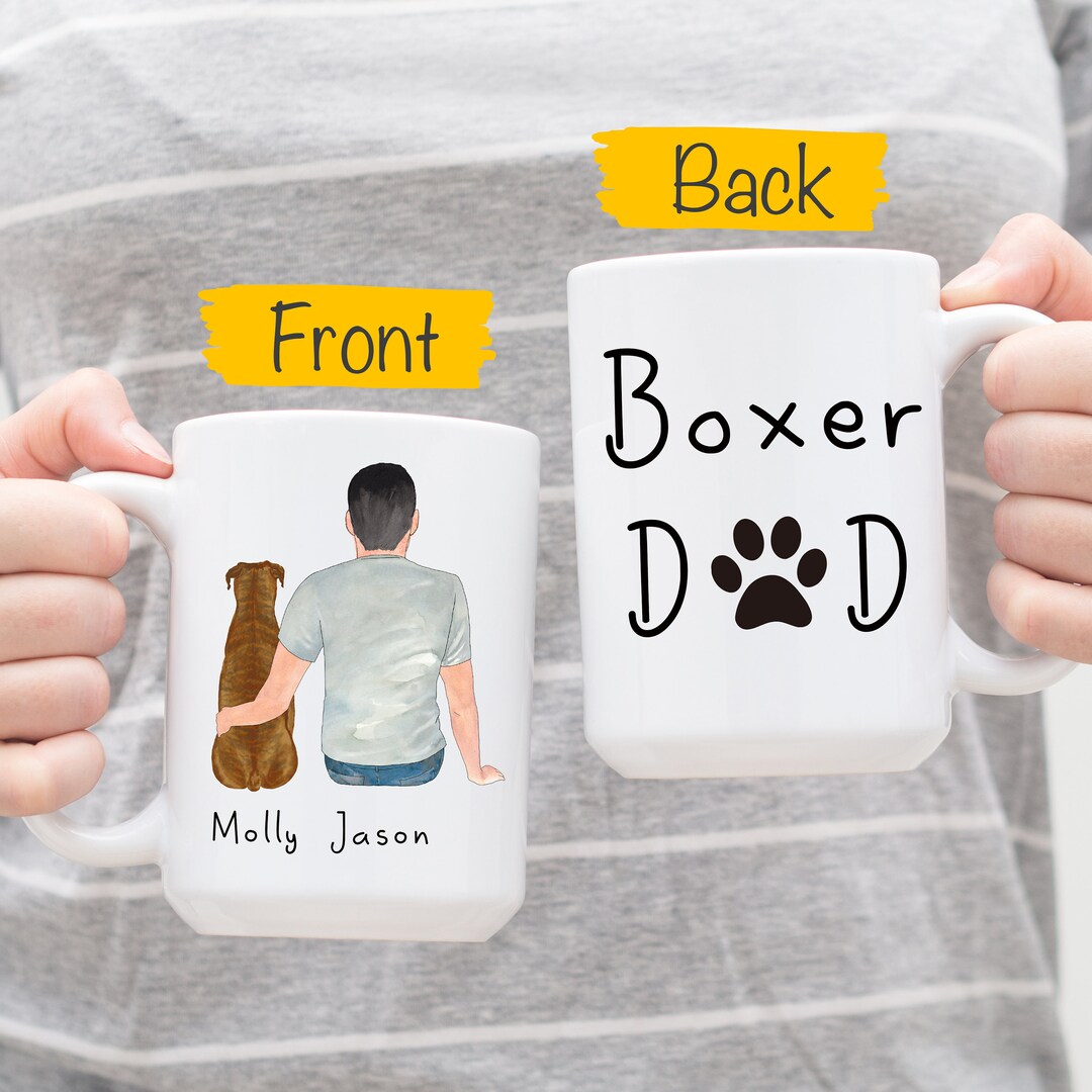 Personalized Boxer Dad Mug, Boxer Owner Mug, Father's Day Gift, Boxer ...