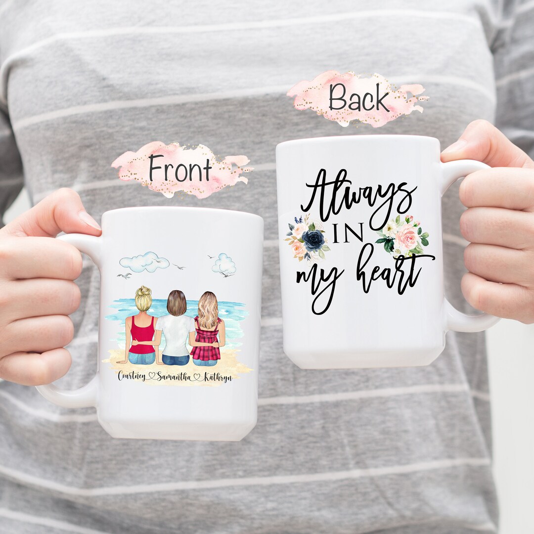 Tazza Three Best Friends, Tazza personalizzata per amici, Tazza BFF ...