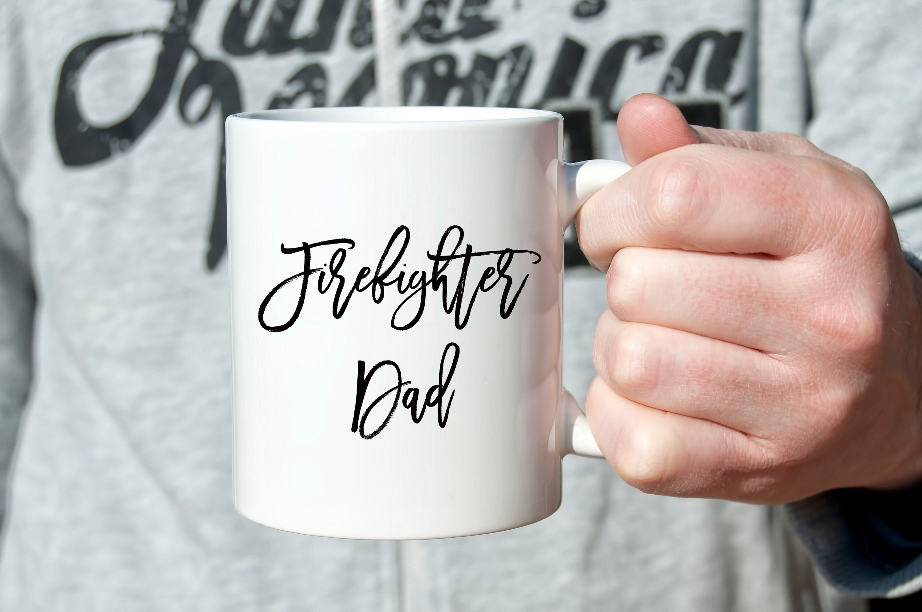 Firefighter Gift Firefighter Mug Firefighter Dad Fireman - Etsy