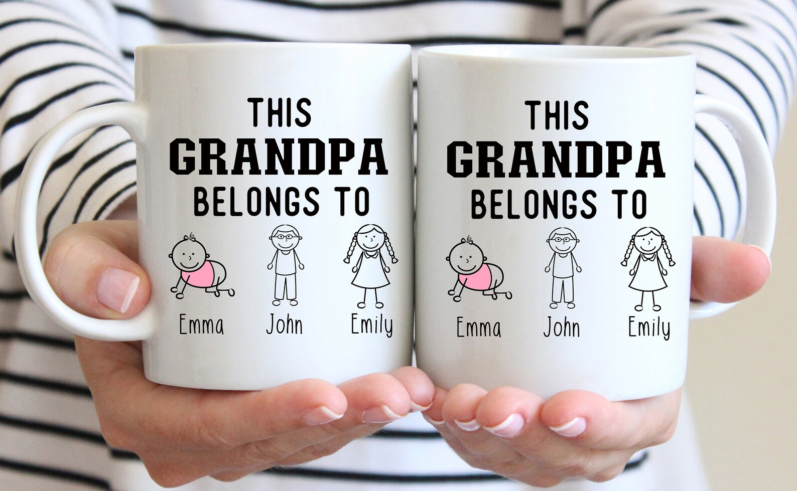 Grandpa Mug, This Grandpa Belongs To, Personalized Grandpa Gift ...
