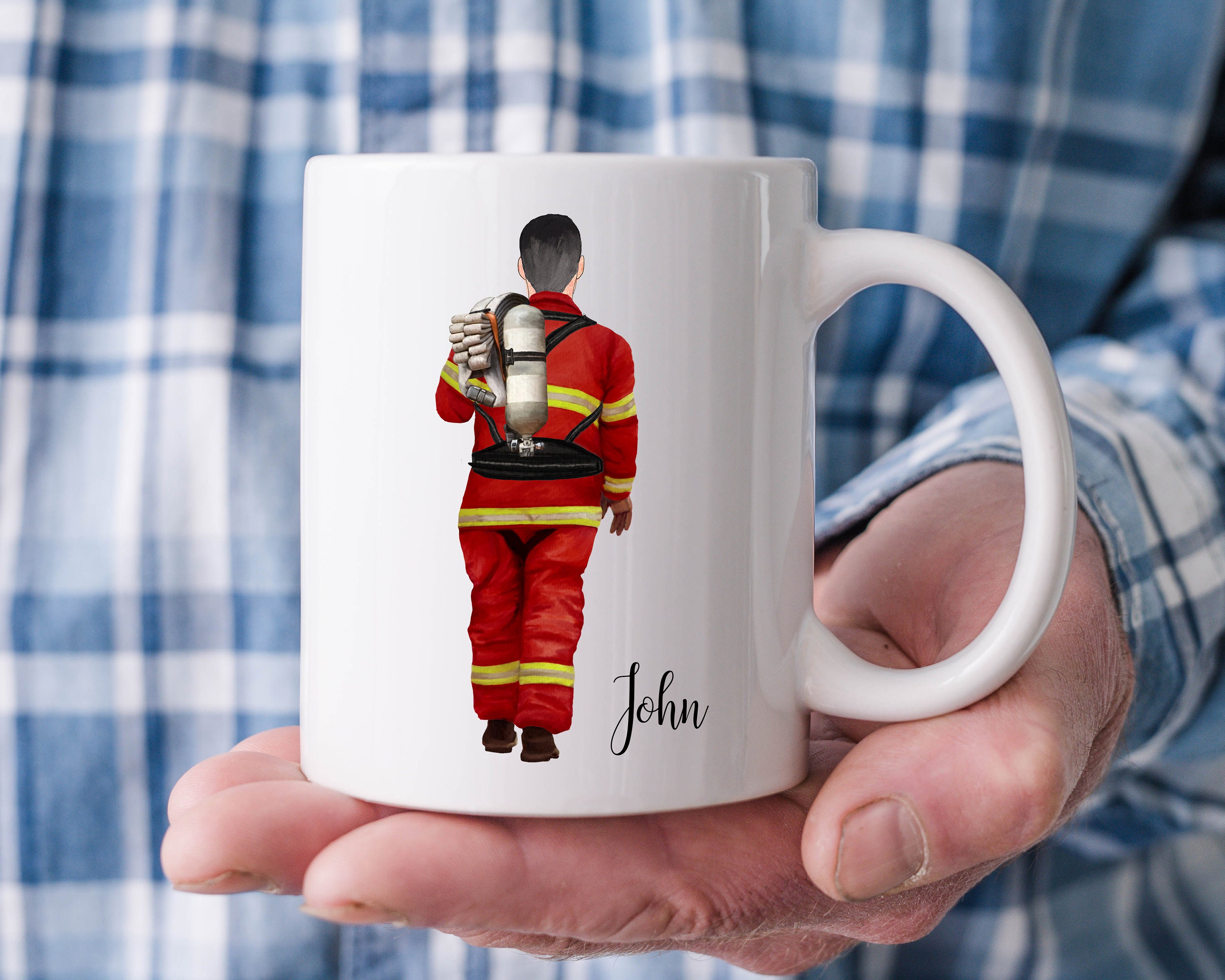 Firefighter Gift Firefighter Mug Firefighter Dad Fireman | Etsy