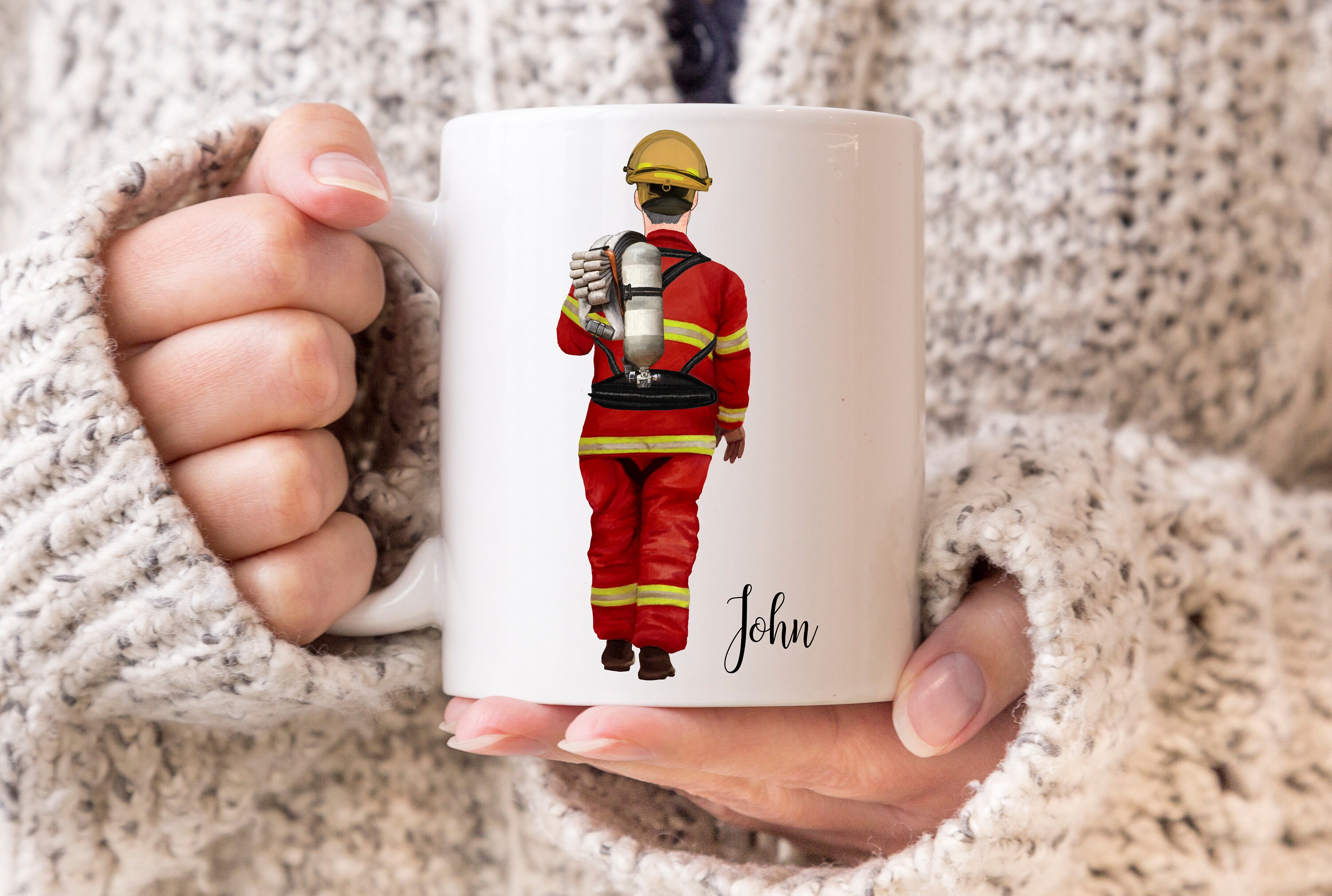 Firefighter Gift Firefighter Mug Firefighter Dad Fireman - Etsy