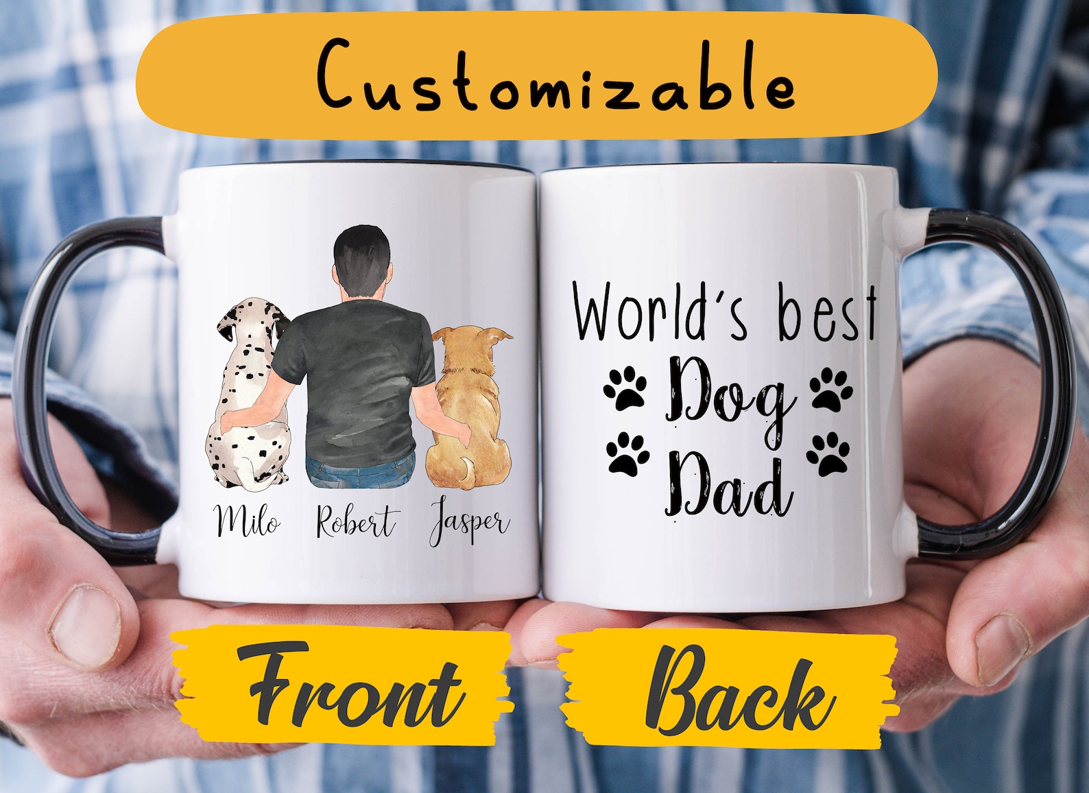 Personalized Dog Dad Mug Dog Lover Gift Dog Lover Mug Dog | Etsy