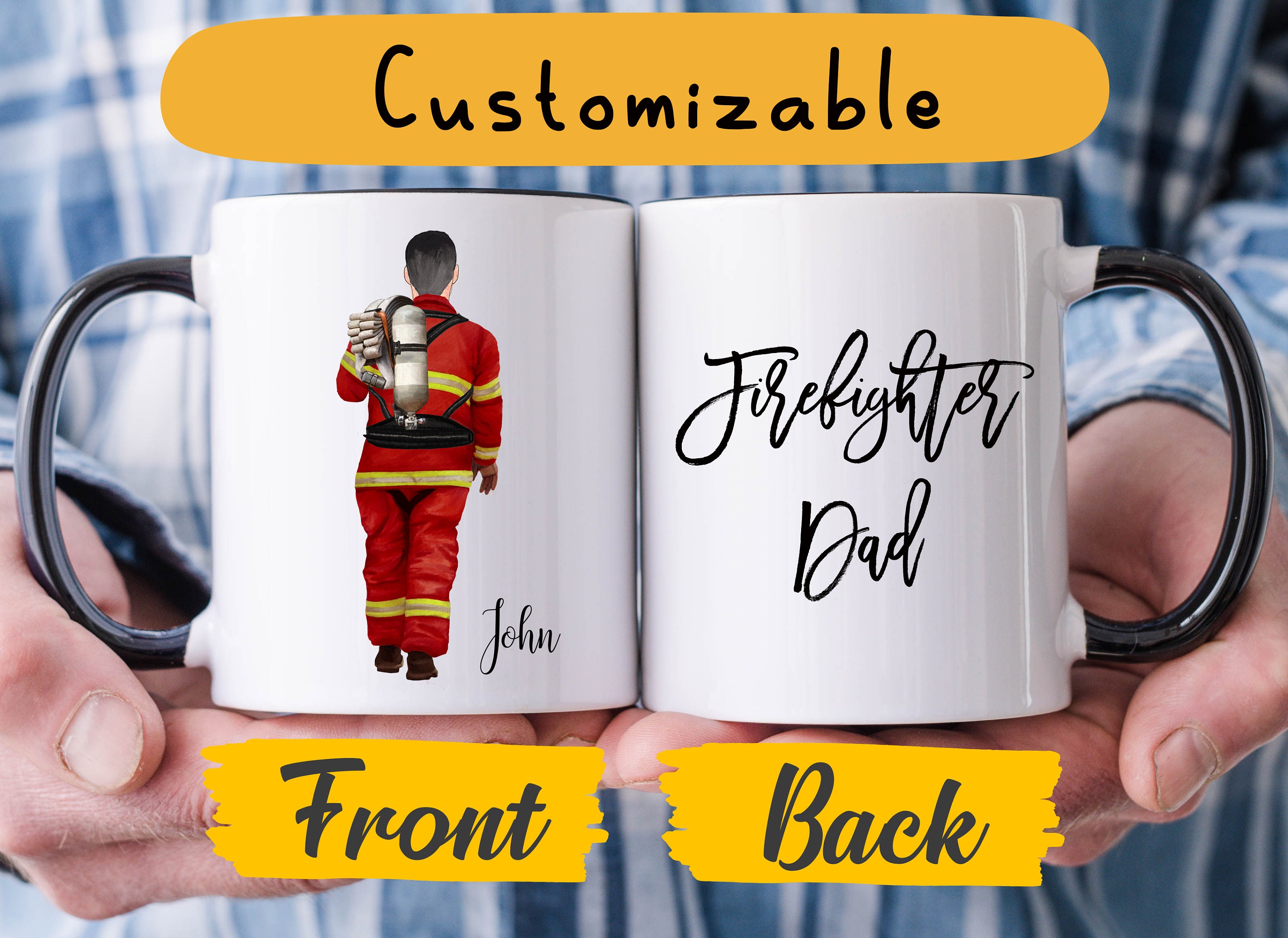 Firefighter Gift Firefighter Mug Firefighter Dad Fireman - Etsy