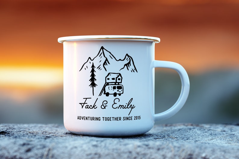 Adventuring Together Mug Personalized Adventure Mug Enamel | Etsy