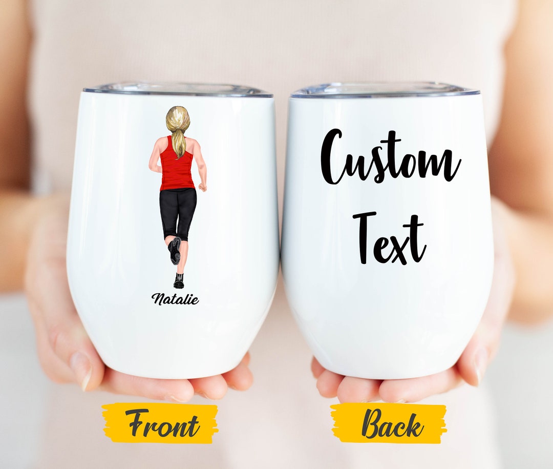 Runner Wine Tumbler, Running Wine Tumbler, Fitness Wine Tumbler ...