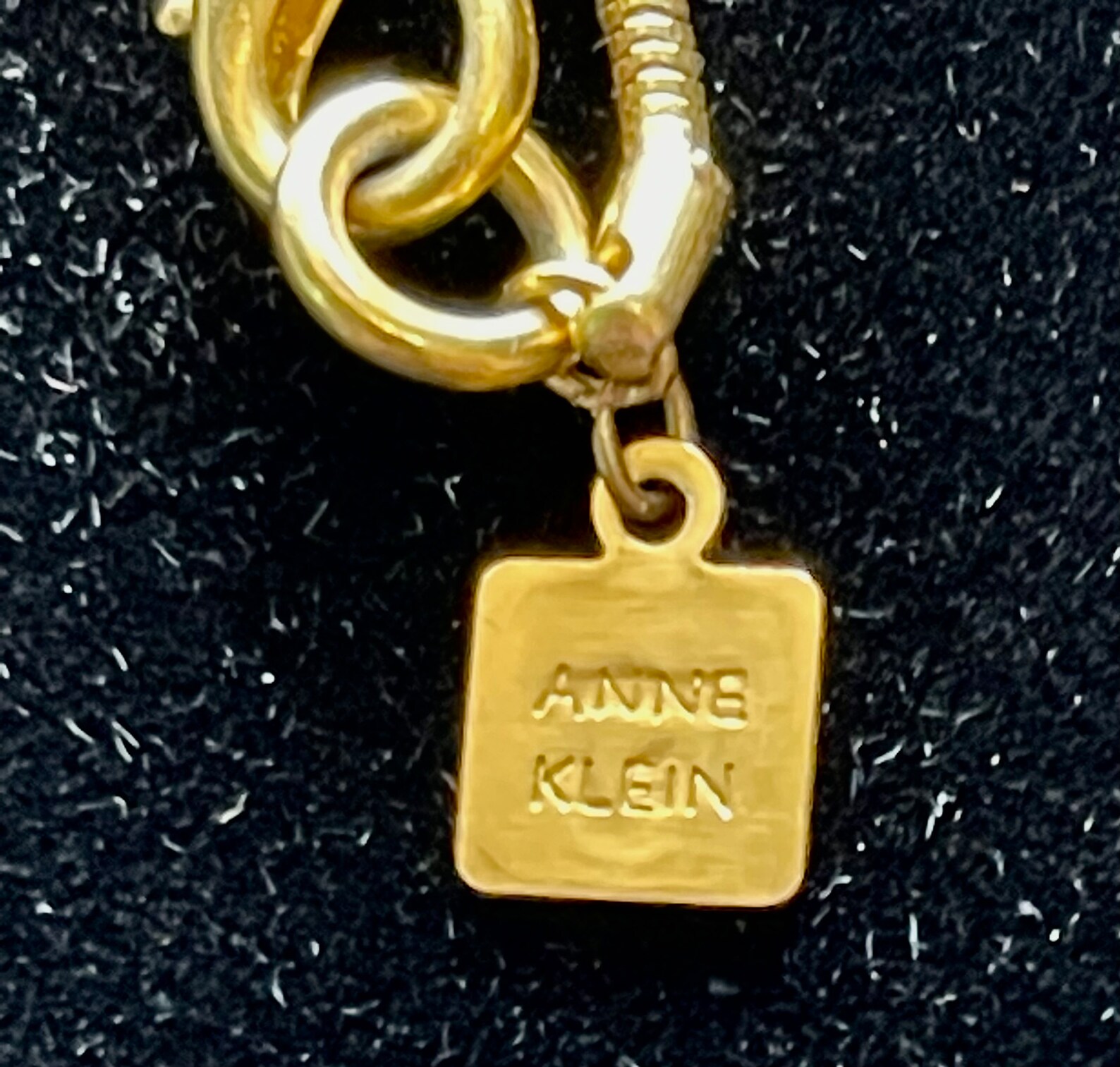Vintage ANN KLEIN Matte Goldtone Key Snake Chain Necklace - Etsy