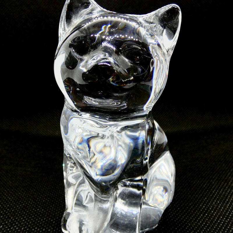 Glass Cat Figurine - Etsy