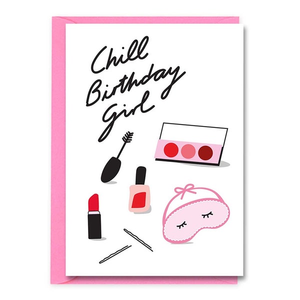 Makeup Birthday Card - Etsy