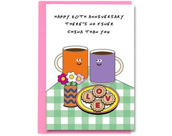 Funny 20 Year Anniversary Card, 20th Wedding Anniversary Card ...