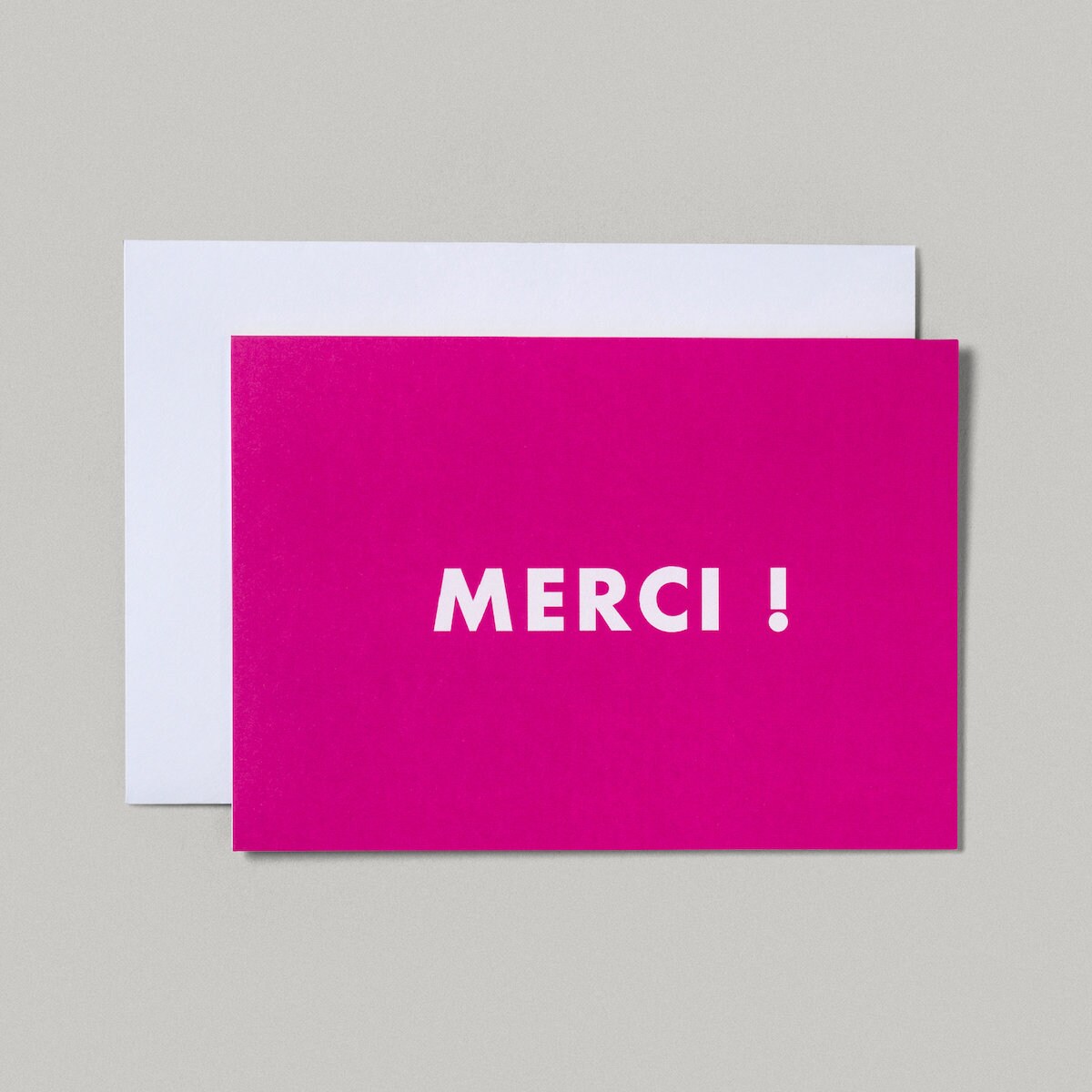 Merci French Thank You Card Minimalist Modern Simple - Etsy