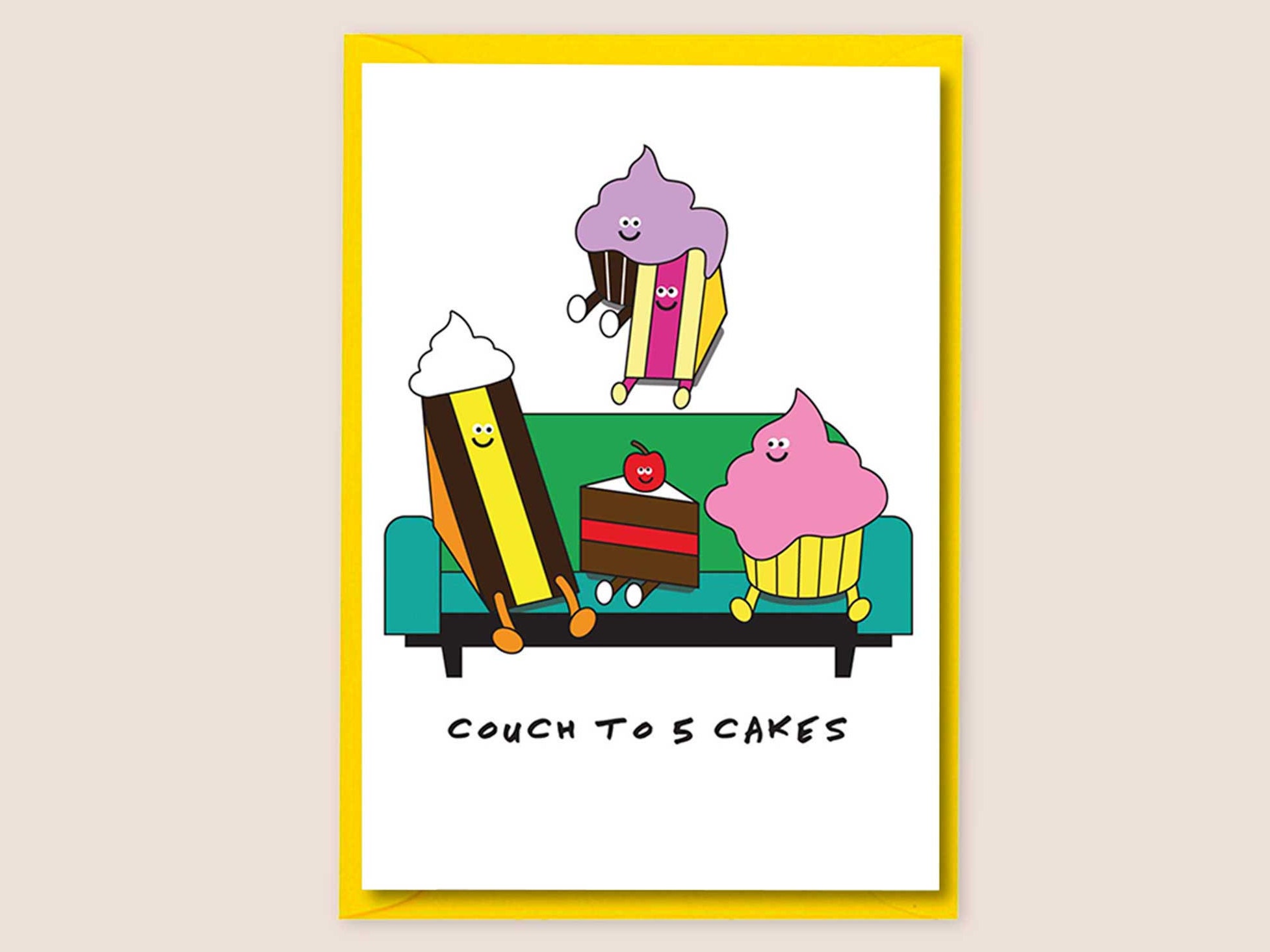Funny Runner Birthday Card, Couch to 5k Cakes Pun, Humour, Running ...