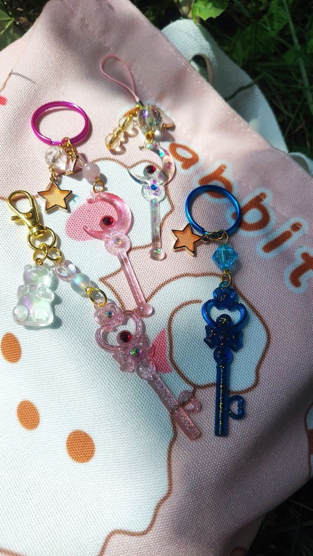 Sailor Wand Keychain, Japanese Anime, Sailor Moon, Acrylic With Glitter ...