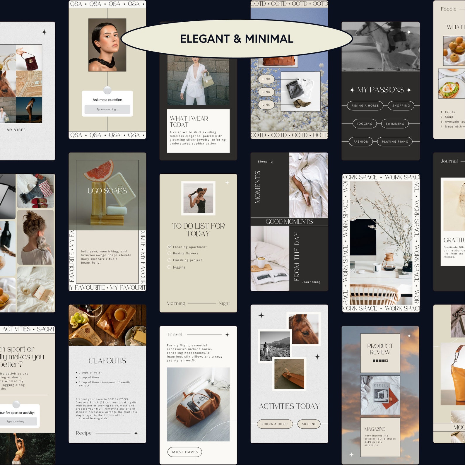 Influencer Instagram Story Canva Template, Elegant Stories Template ...